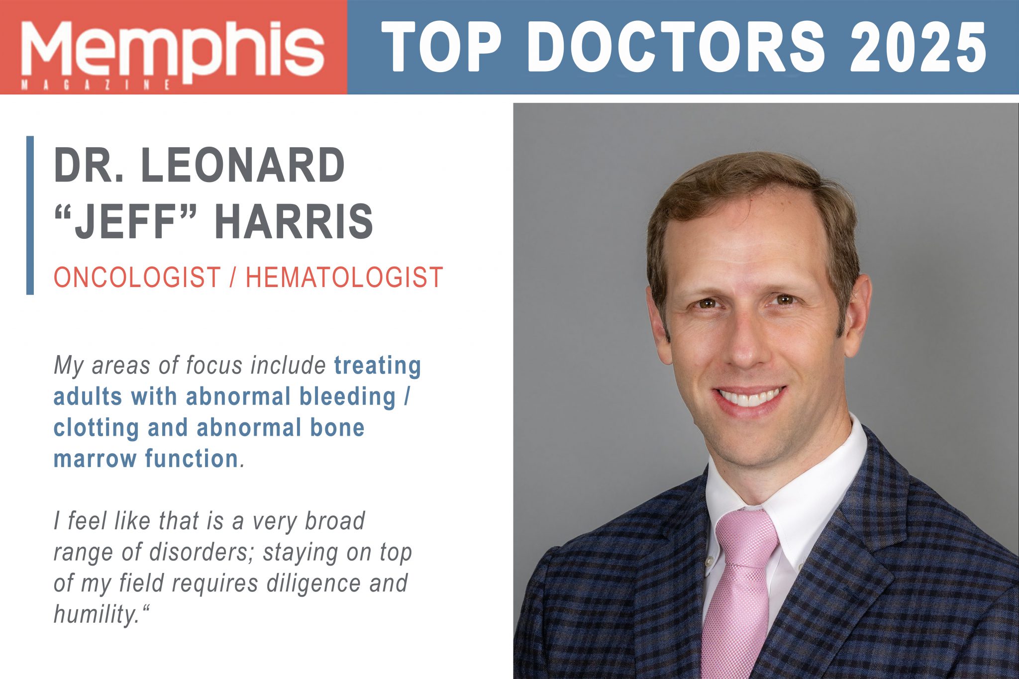 Dr. Leonard "Jeff" Harris Recognized by Memphis Magazine - West Cancer ...